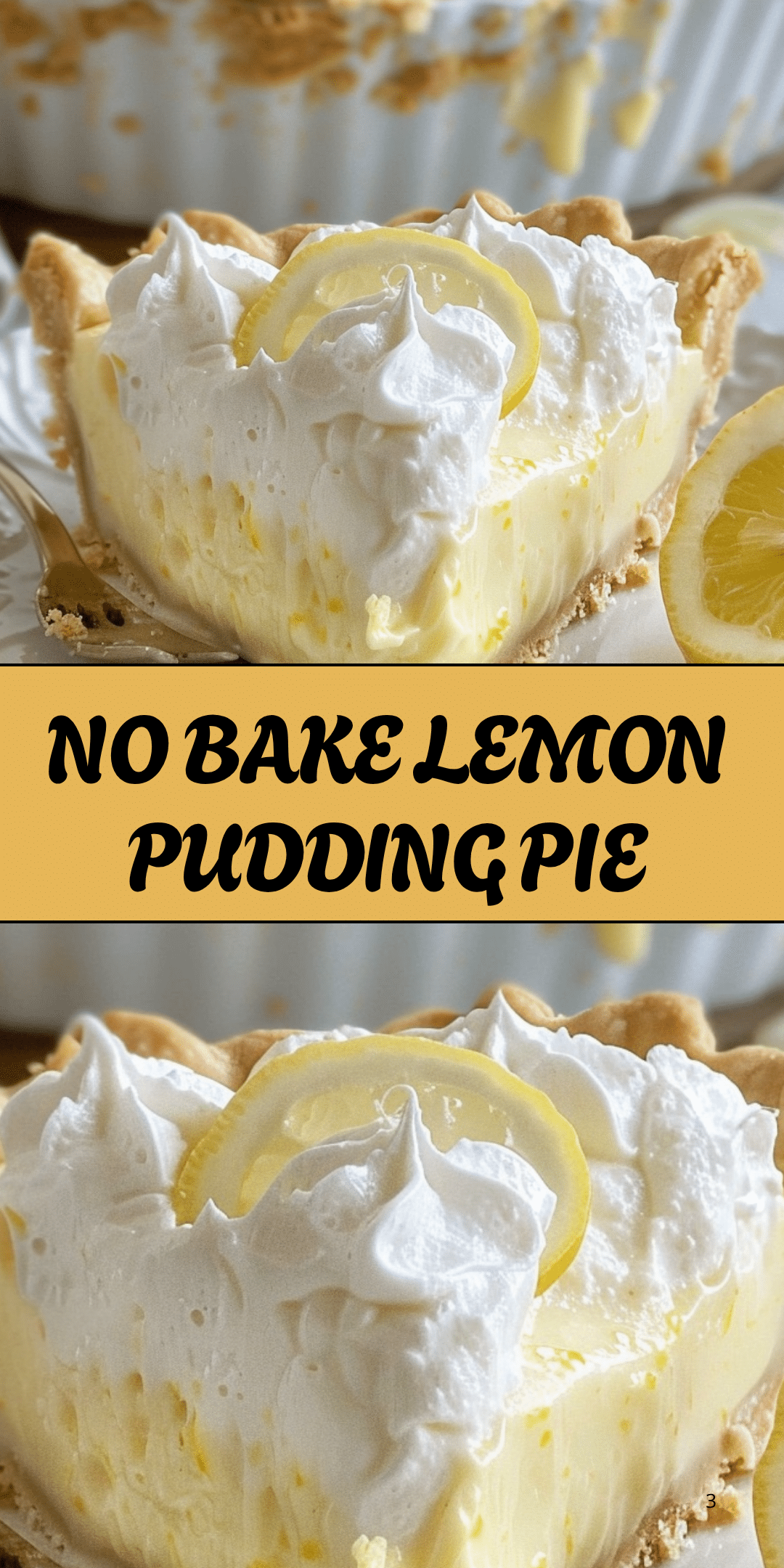 No-Bake Lemon Pudding Pie | Quick and Sweet Recipes