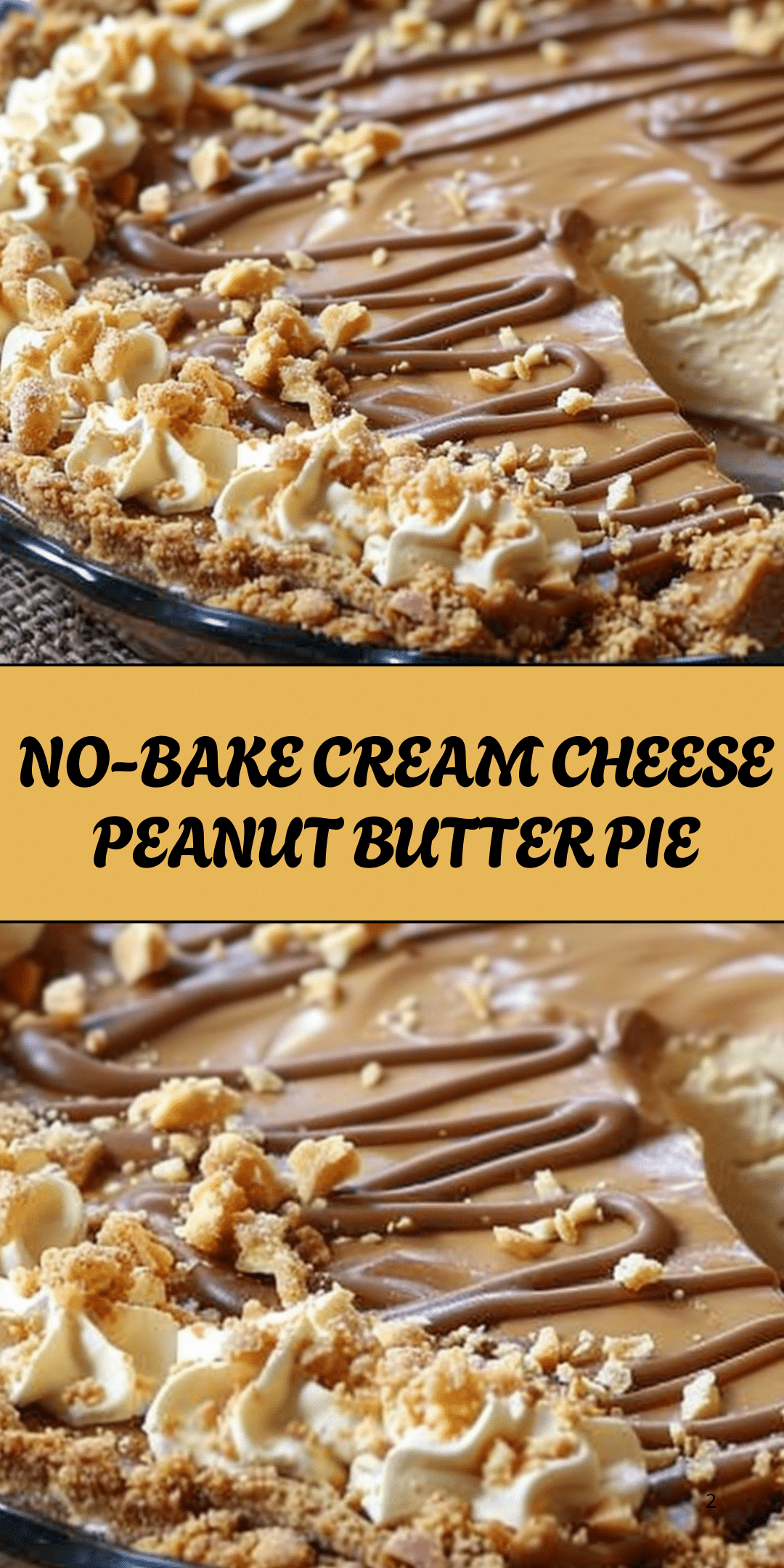 No-Bake Cream Cheese Peanut Butter Pie | Quick and Sweet Recipes