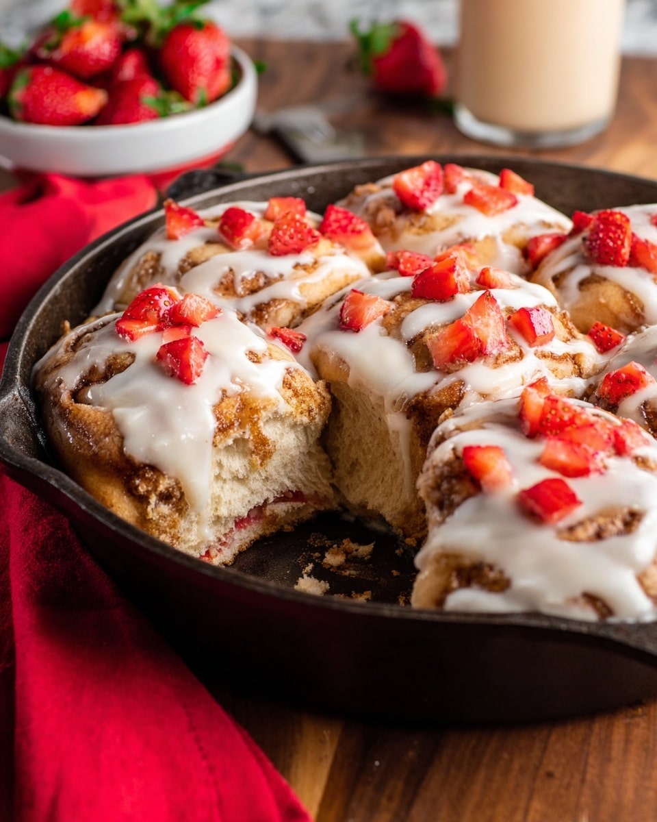 Baked French Toast Skillet with Cinnamon Sugar Biscuits & Strawberry ...