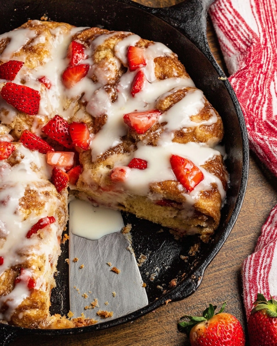 Baked French Toast Skillet with Cinnamon Sugar Biscuits & Strawberry ...