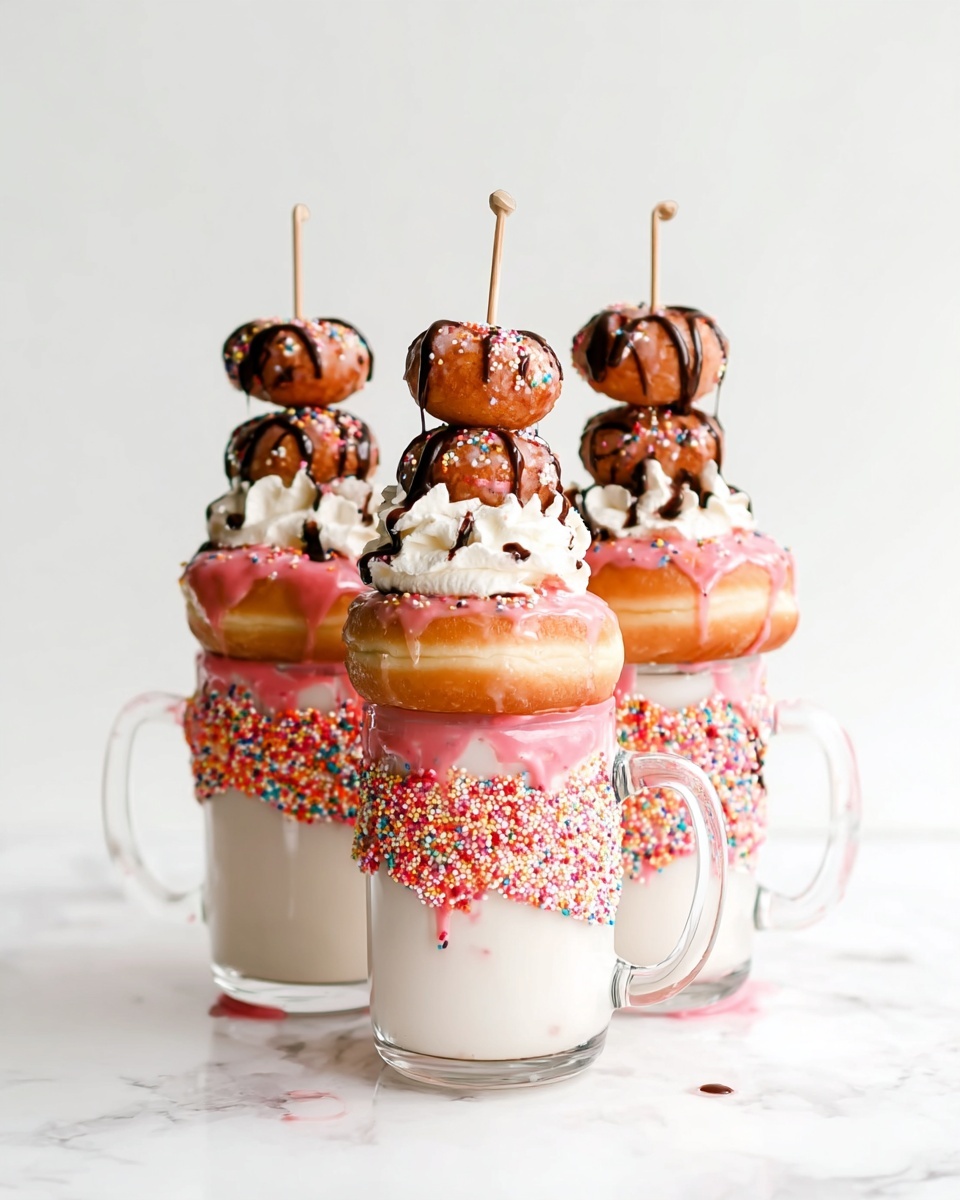 Over-the-Top Donut Milkshakes: Irresistible Dessert Drink