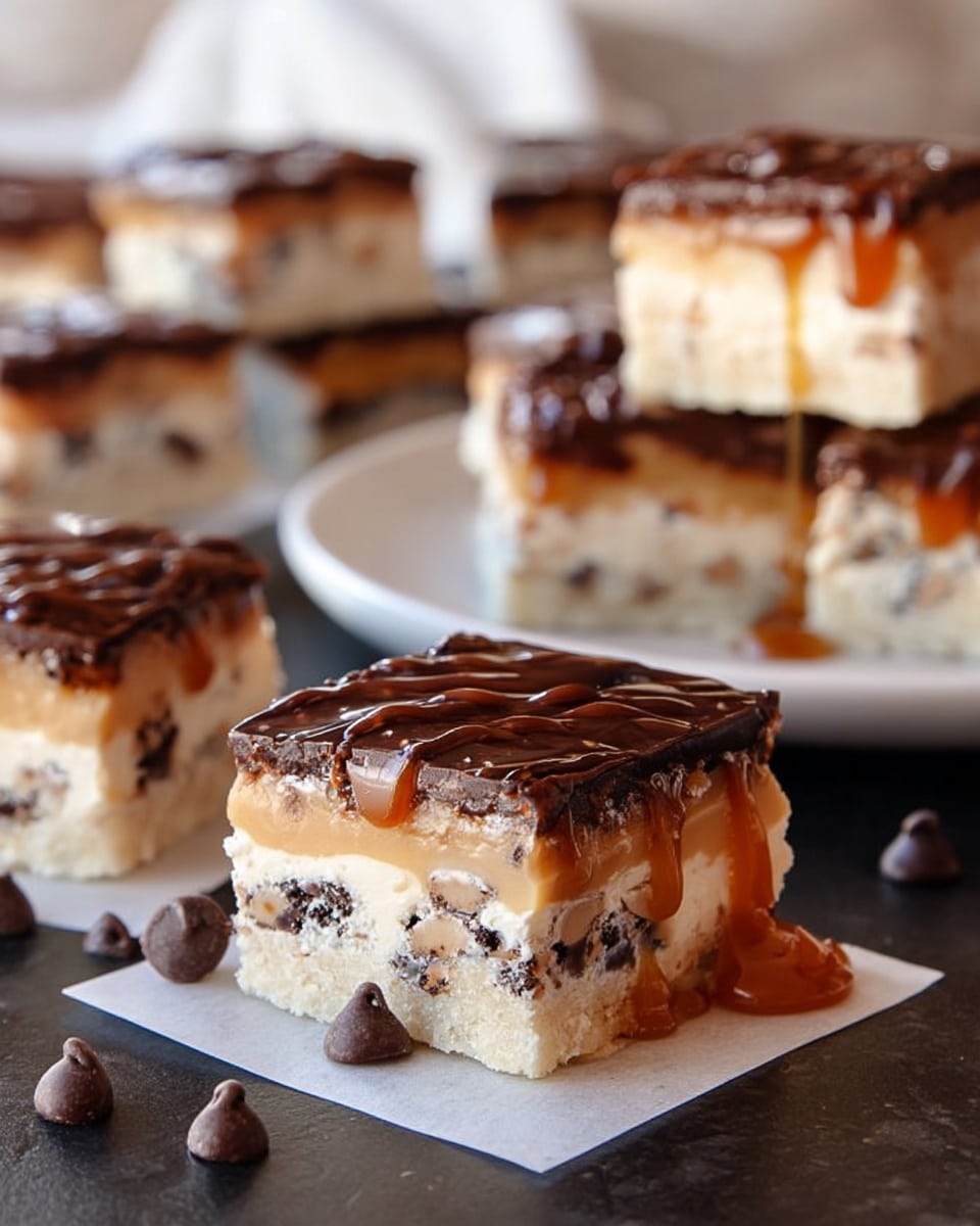 Cookie Dough Billionaire Bars - Irresistibly Decadent Layered Dessert
