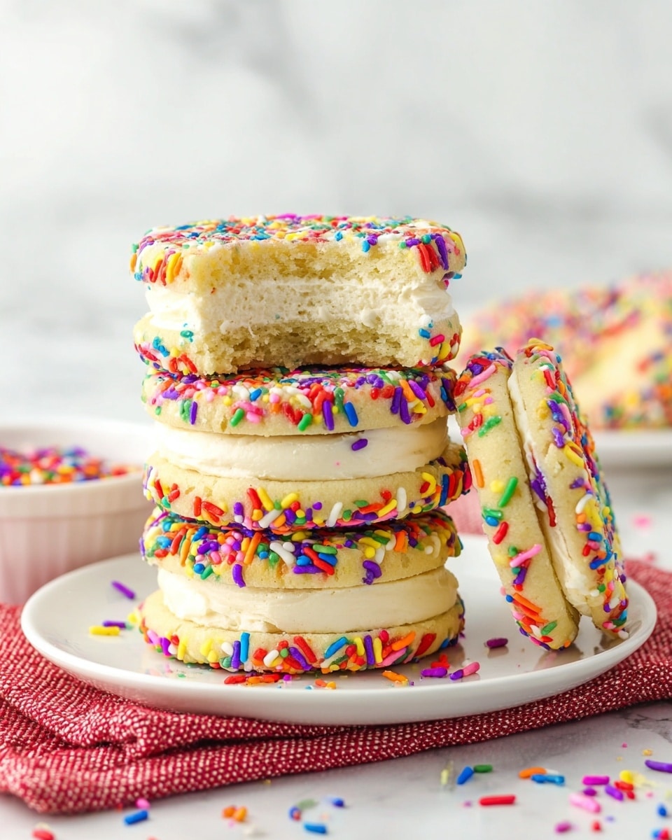 Cake Batter Ice Cream Sandwiches: Fun Colorful Summer Treats