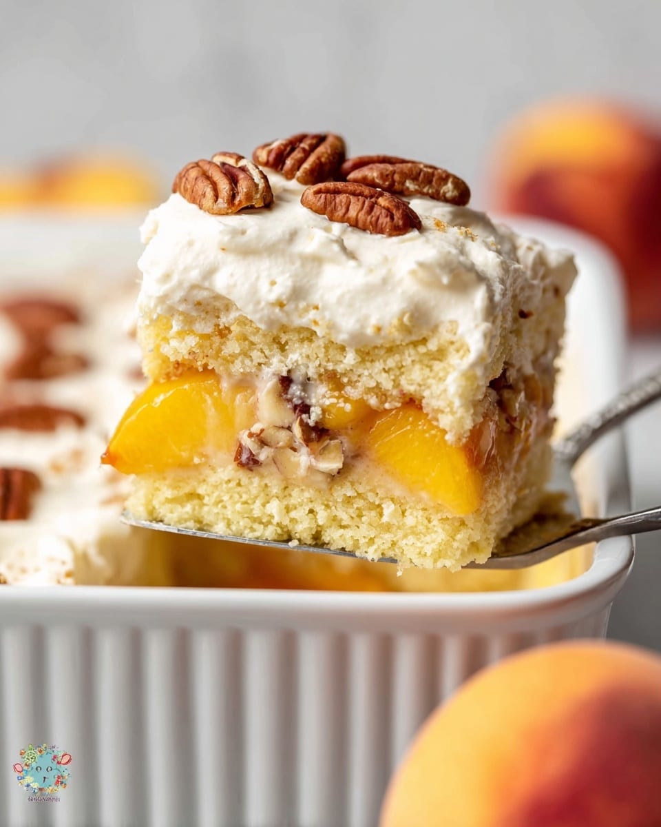 Easy Fresh Peach Cake with Cream Cheese Frosting – Delightful Summer ...